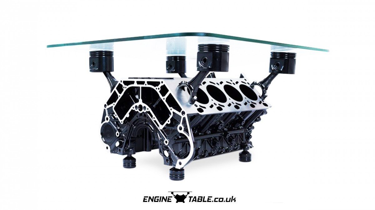 Stunning BMW V8 Engine Coffee Table by Engine Table UK